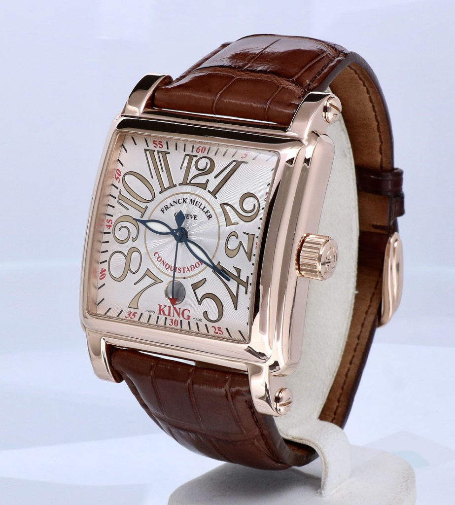 Franck Muller Conquistador King Cortez Rose Gold Arabic Dial Crocostrap ...