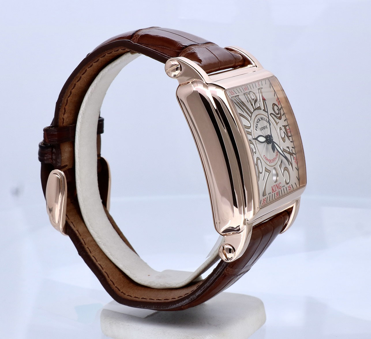 Franck Muller Conquistador King Cortez Rose Gold Arabic Dial Crocostrap ...