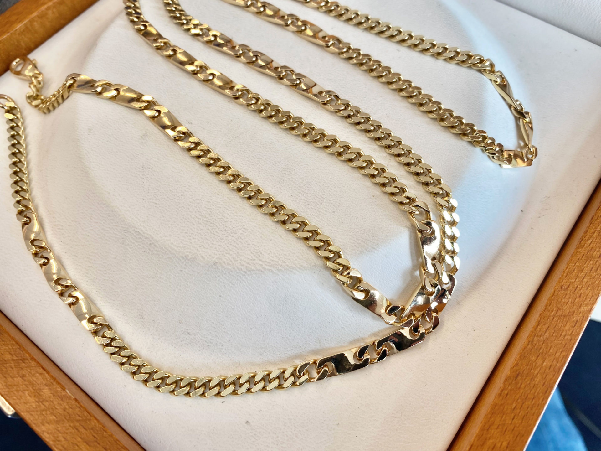 18K (Lange) Gouden Ketting Gourmet Schakel // 91 cm // 80 gr - Kleen ...