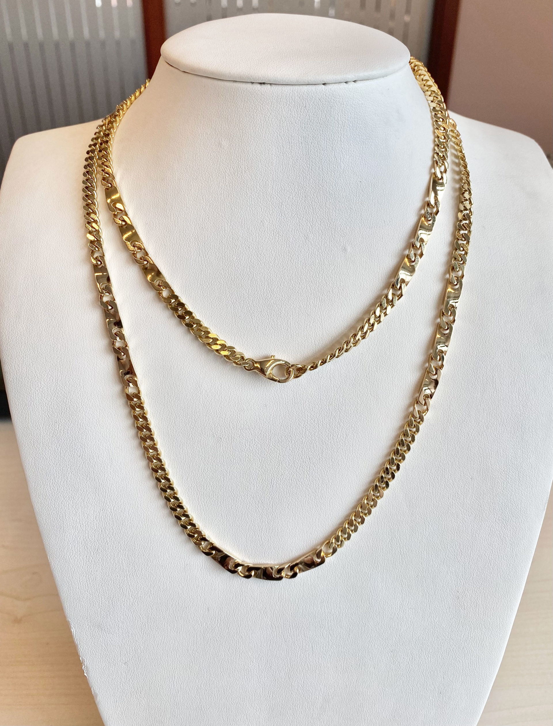 18K (Lange) Gouden Ketting Gourmet Schakel // 91 cm // 80 gr - Kleen ...